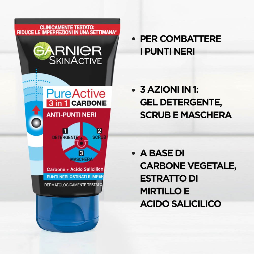 Carbone Anti Punti Neri Pure Active 3 in 1 | Garnier